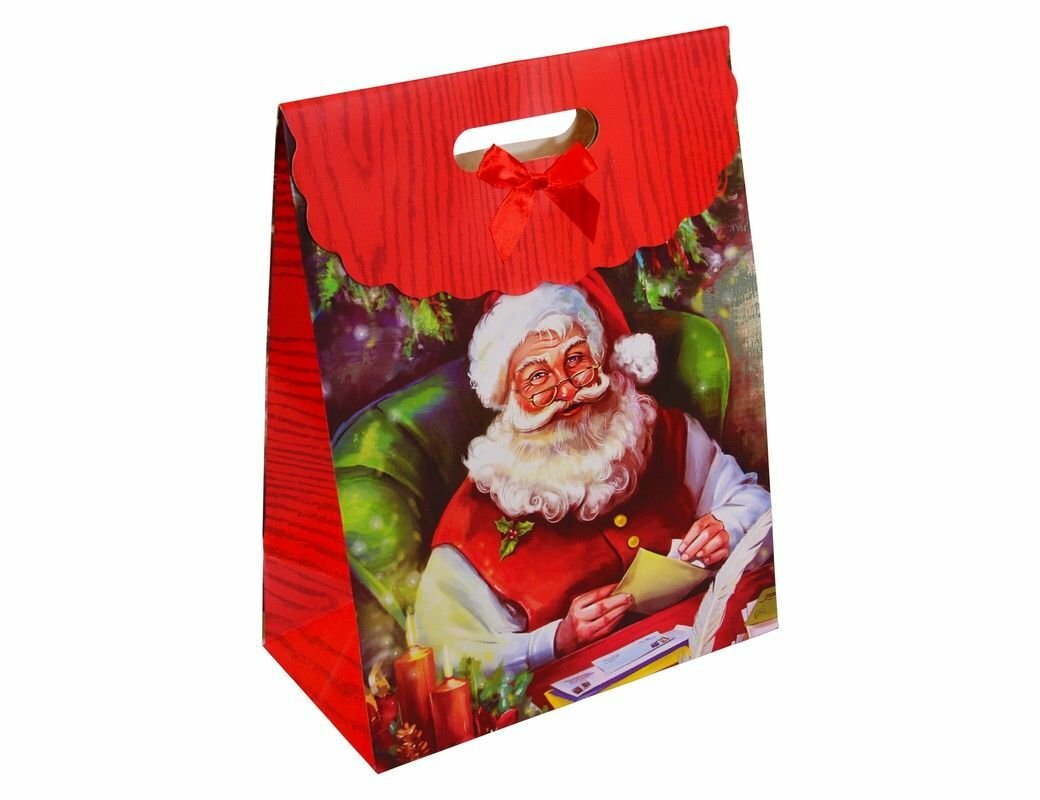 Сумочка для подарков (с письмами), 28х37 см, Due Esse Christmas