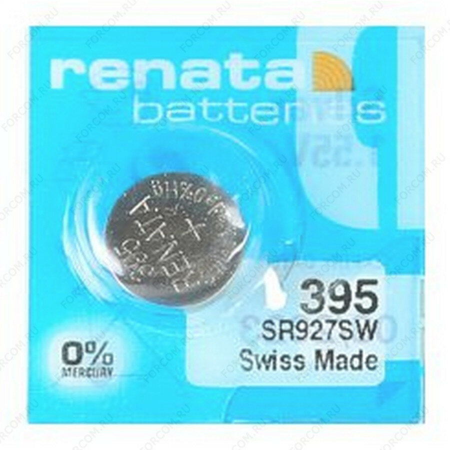 Батарейка RENATA SR927SW 395 (0%Hg) Отрывной блок 1 шт.