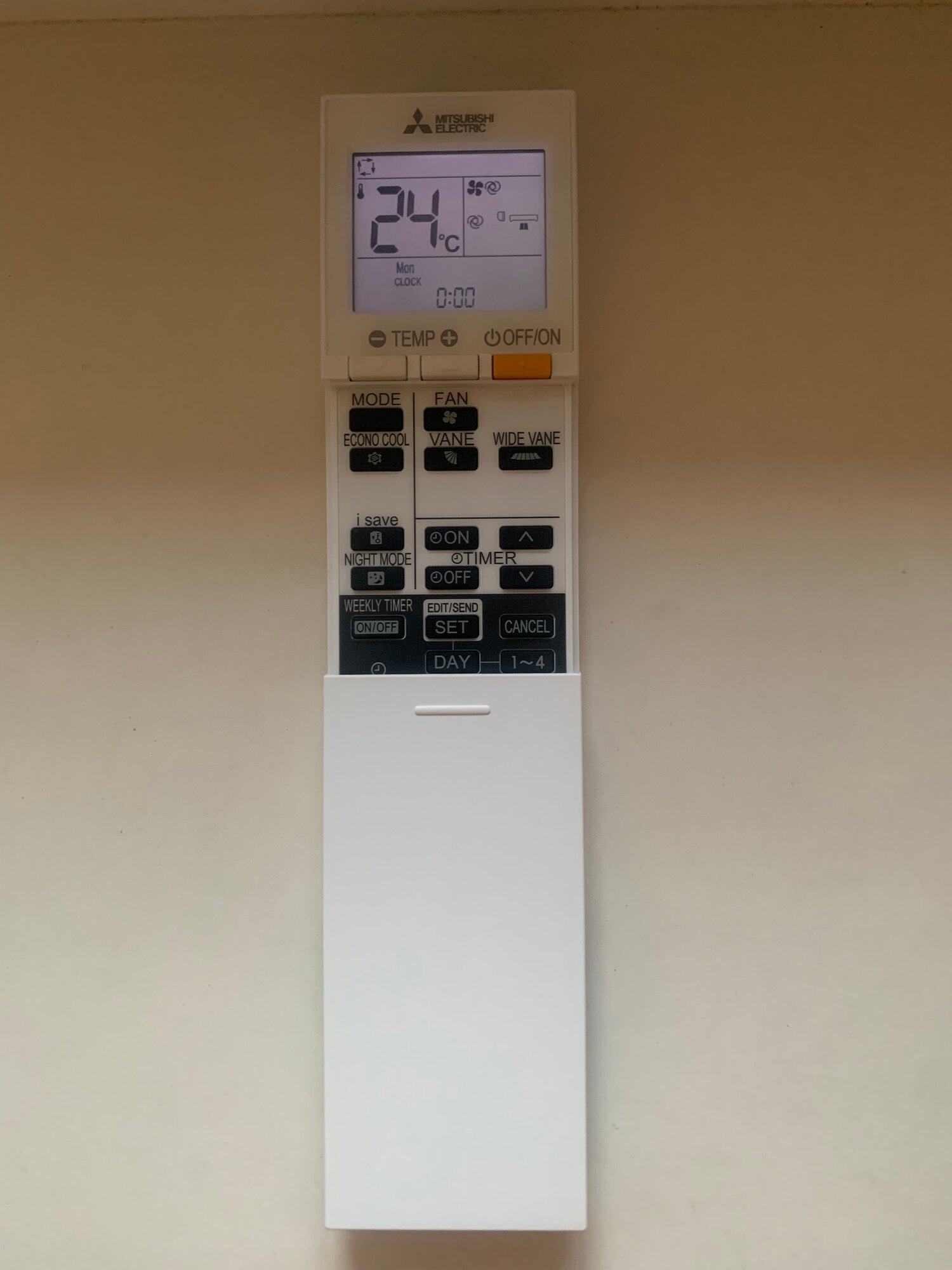 Пульт д/у Mitsubishi Electric SH20A, оригинальный, с подсветкой