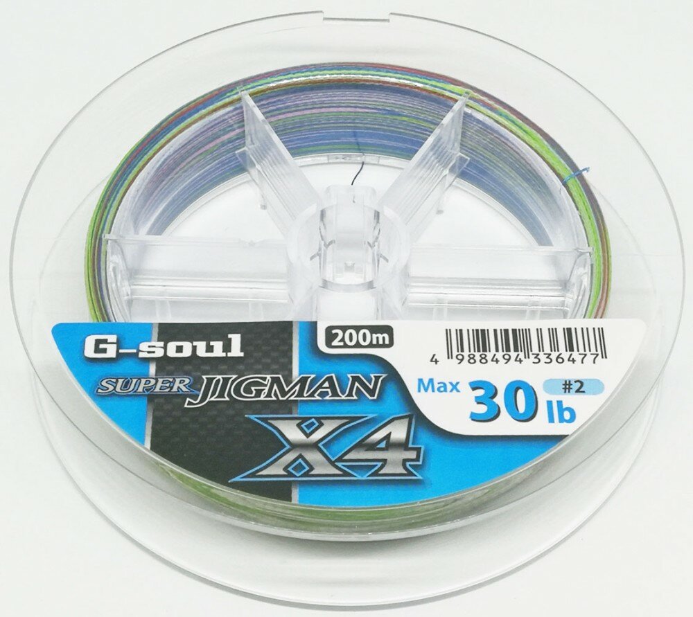 Плетеный шнур YGK line New G-Soul Super Jigman X4 200 m-0.6- 12lb (4,1кг)