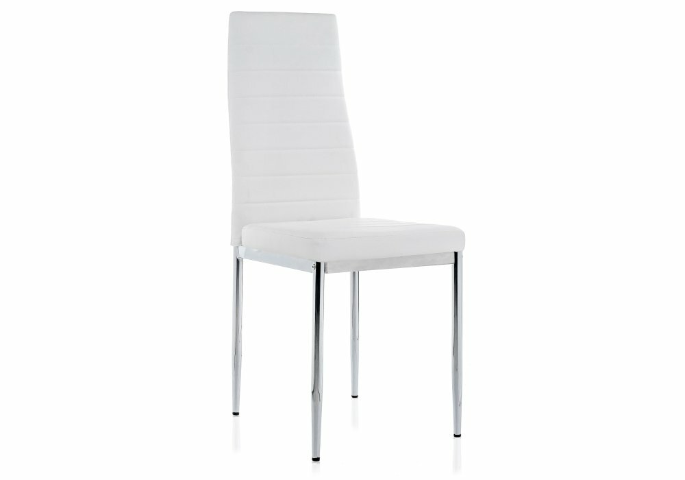 Стул DC2-001 woodville белый, экокожа, металл, мягкое сиденье, без подлокотников