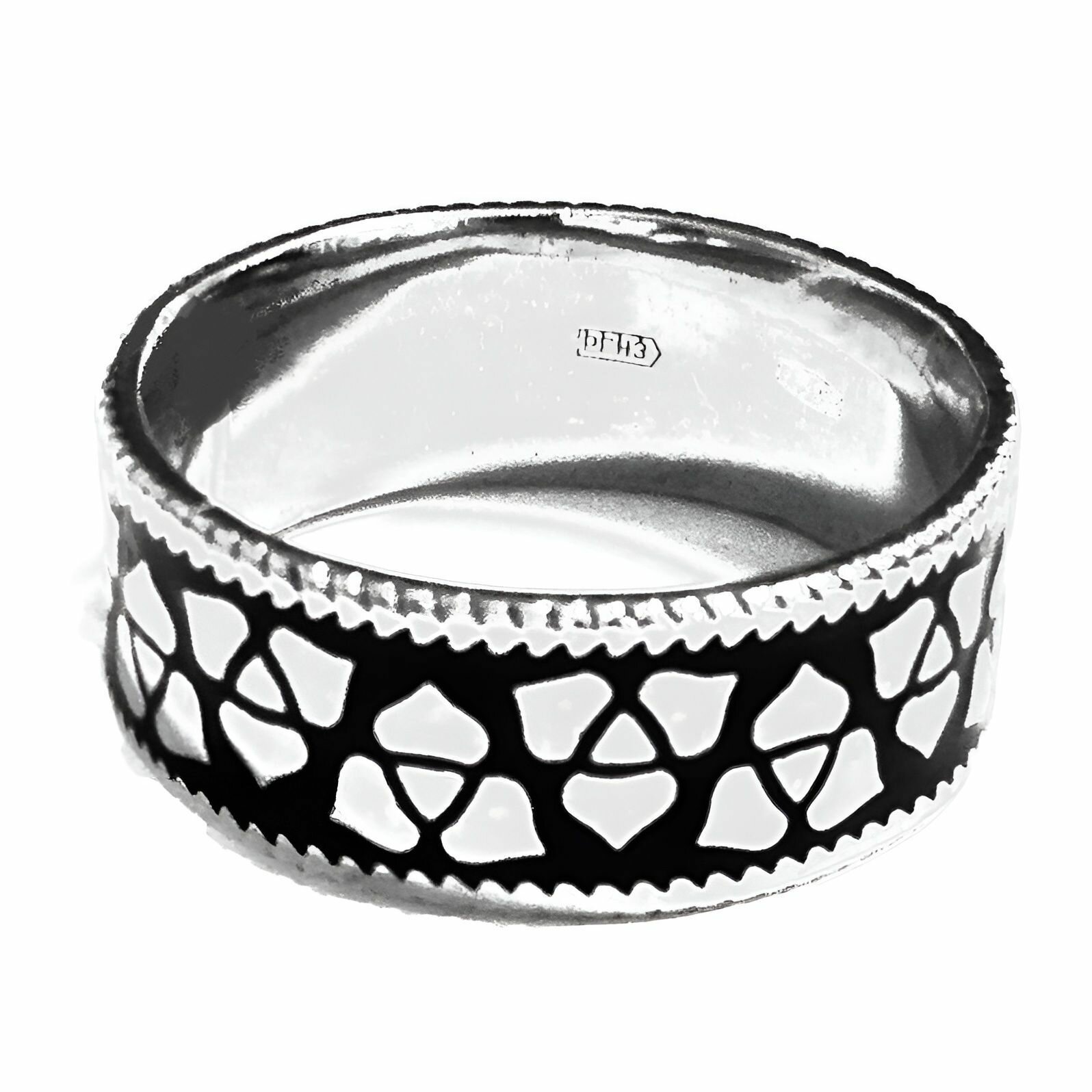 Кольцо тонкое, серебро, 925 проба, родирование