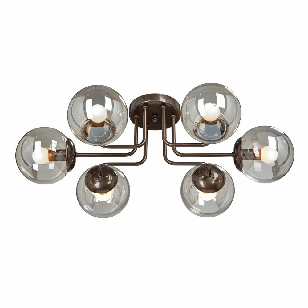 Люстра Vitaluce V4863-7/6PL, 6xE14 Макс. 40Вт Коньячная Бронза / Виталюче.