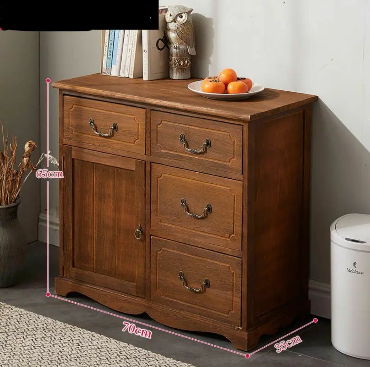 Комод "Ретро", 4 выдвижных ящика, дерево, акрил и лак, тандембокс