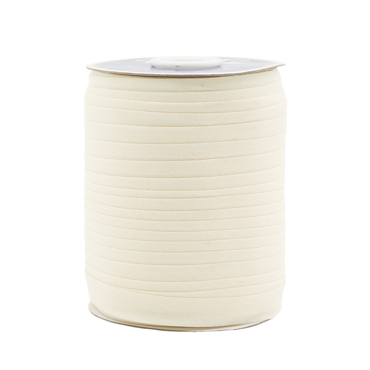 Косая бейка для шитья хлопок 100% Айрис, 15 мм*132 м (004 молочный)