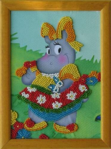 Схема для вышивания бисером Бегемотик