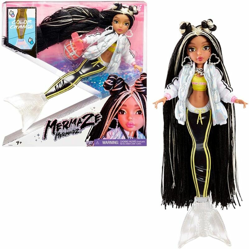 MGA Mermaze Mermaidz Jordie Color Change Doll / Детская модная кукла-русалочка, меняющая цвет, игрушка-сюрприз в подарок, с модными костюмами и аксессуарами, может позировать в самых разных позах