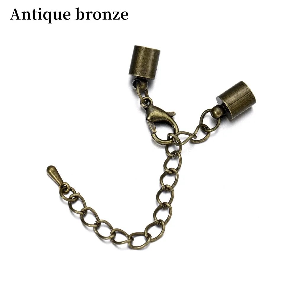 Замок-удлинитель для браслета, Antique bronze 02, 9mm