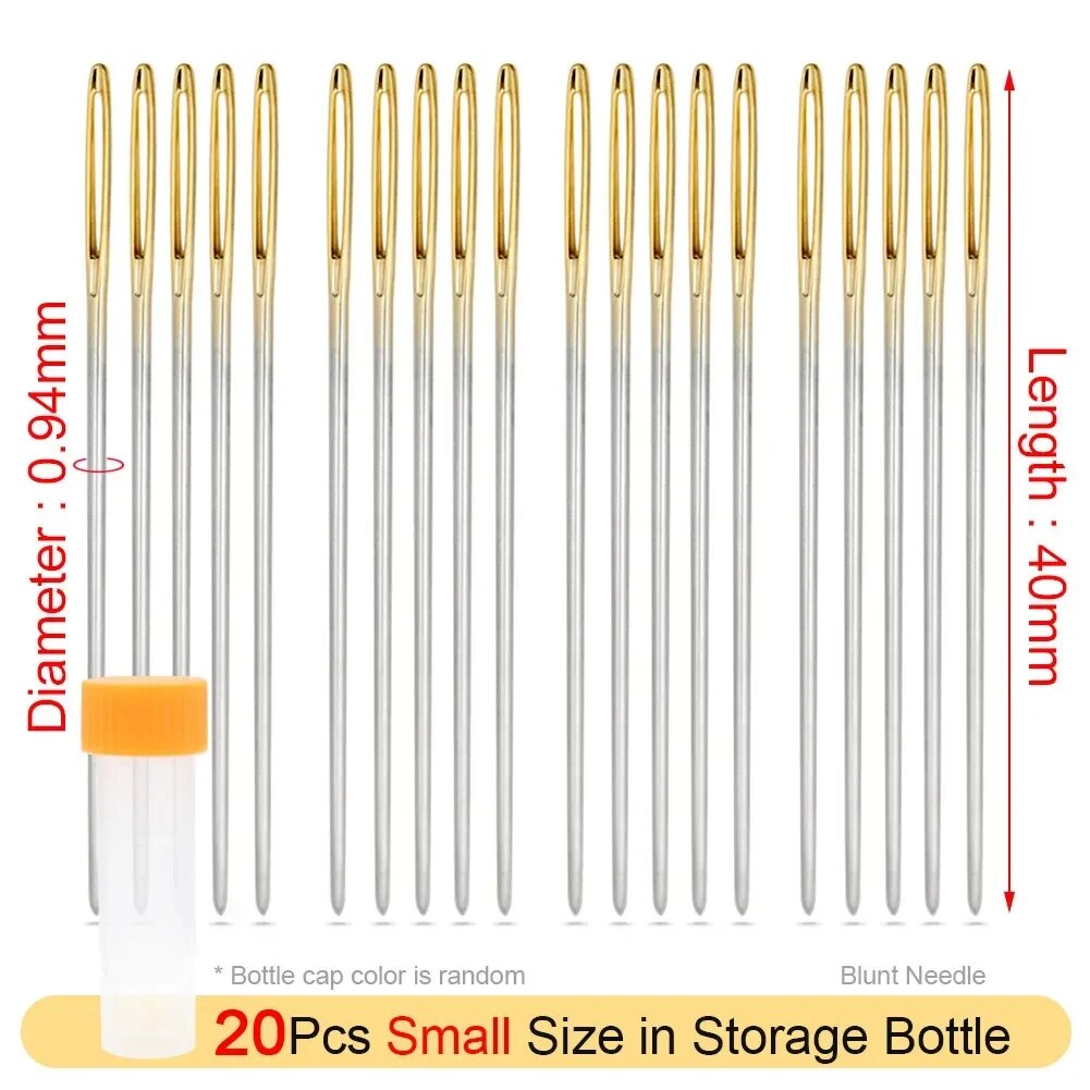 Иглы для кожи 20 шт, Round Needle Small, 40 мм