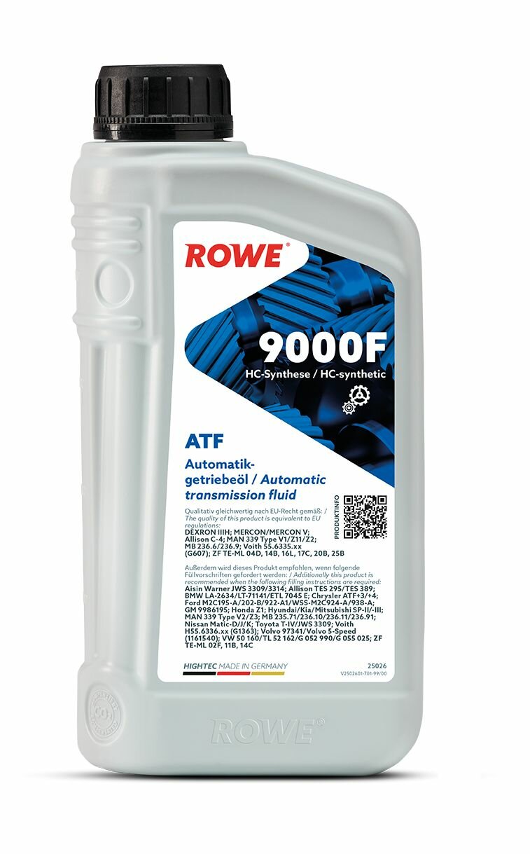 Трансмиссионная жидкость ROWE HIGHTEC ATF 9000F (1 л)