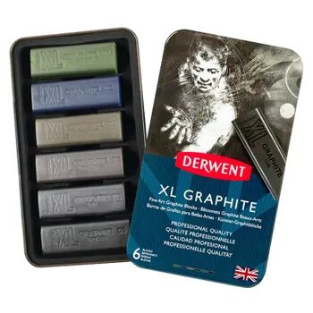 Derwent Набор карандашей, вид карандаша: Чернильный, Угольный, 6 шт.