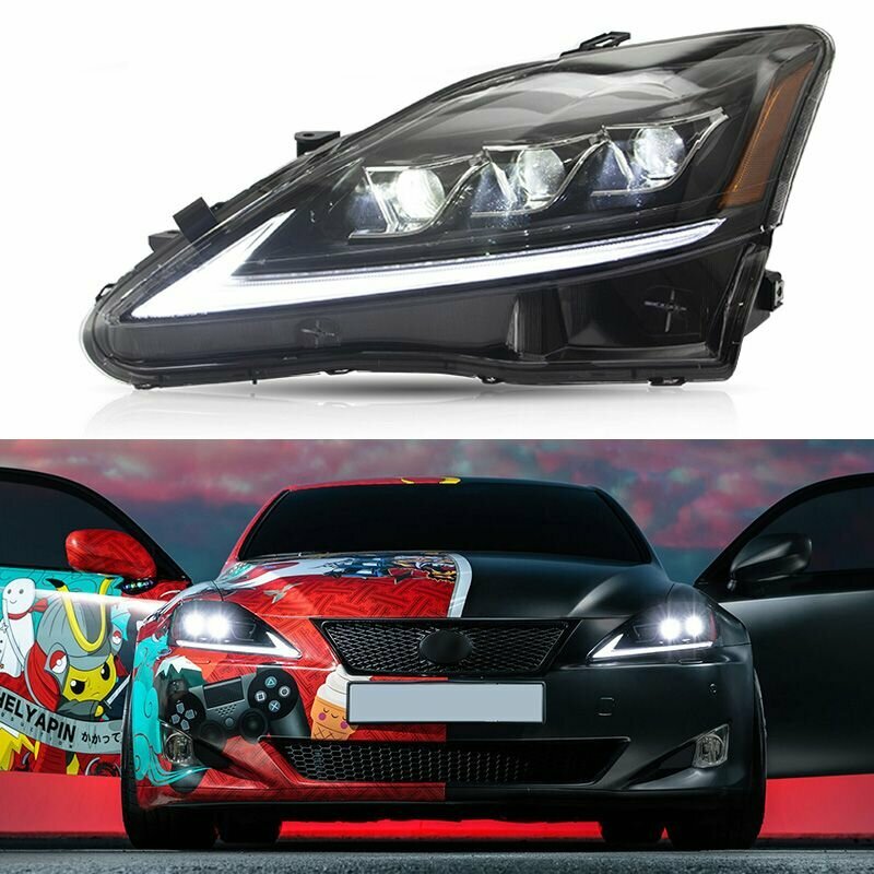 VLAND Фара автомобильная, Светодиодная, 2 шт, арт. Лексус IS250 IS300 IS350 05-10