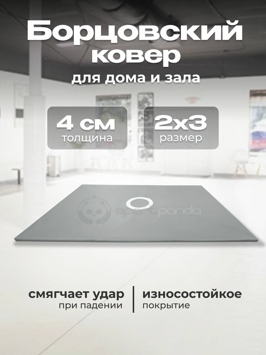 Борцовский ковер SportPanda, разборный, на карманах, 2x3 м