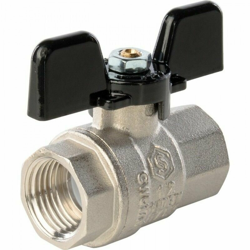 Кран шаровой полнопроходной, ВР/ВР, ручка бабочка