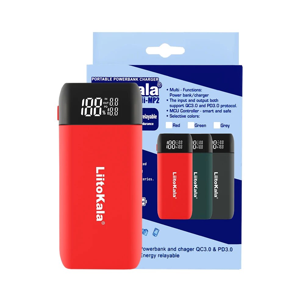 LiitoKala Lii-MP2 Power Bank, Red