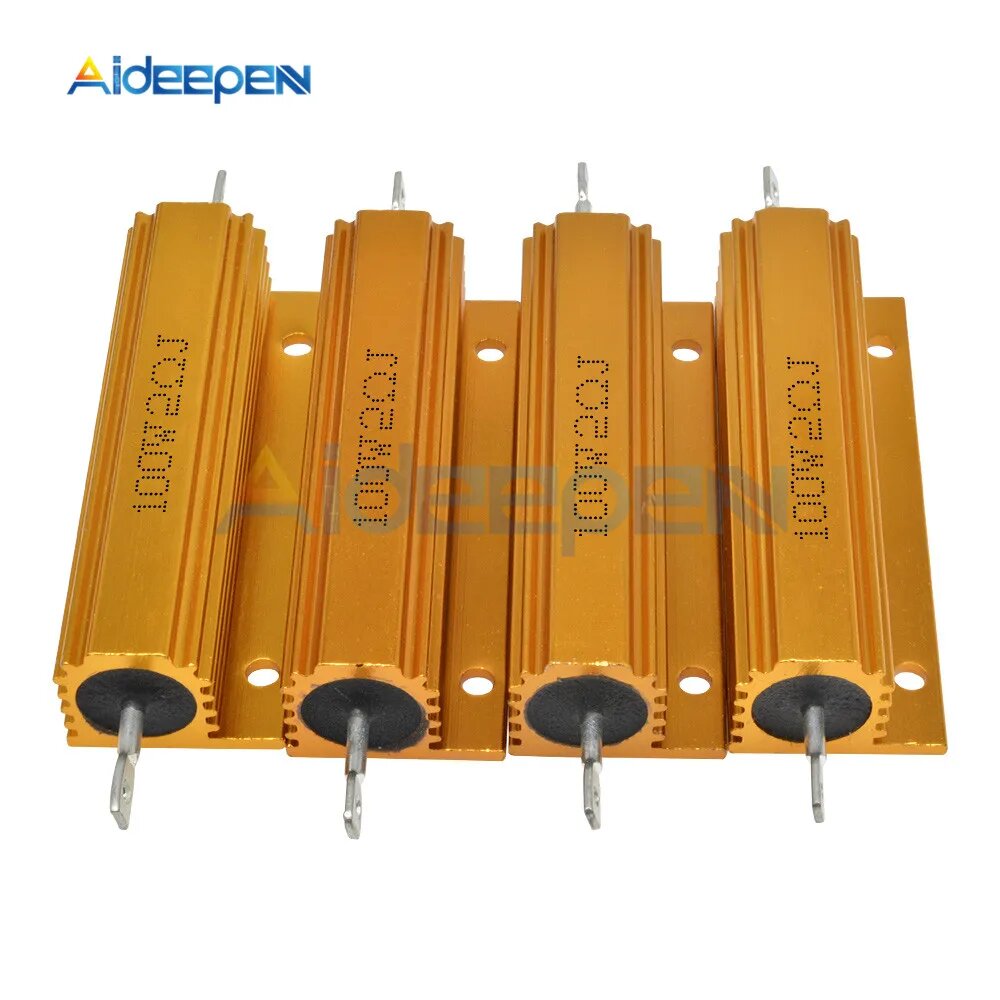 Aideepen 100 Вт алюминиевый корпус проволочный резистор 0,1~1K 2R