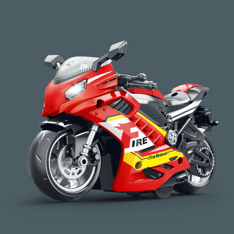 Детский электромотоцикл с звуком светом для творческой игры и развития styled