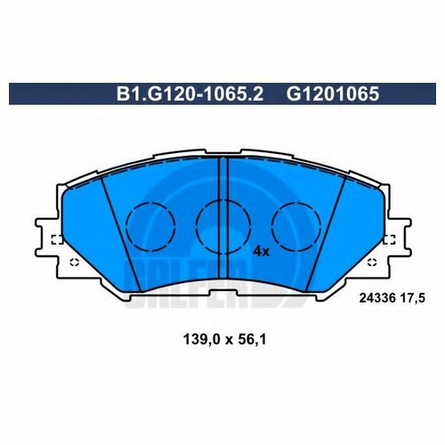 Комплект передних тормозных колодок Galfer B1G12010652