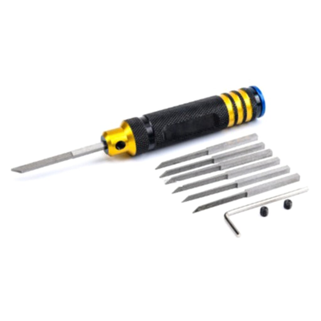 Модельные стамески Модельные скрайберные резцы для смолы Инструмент для снятия стружки Стамески для снятия стружки с режущим инструментом 0,1/0,2/0,4/0,6/0,8/1,0/2,0 мм