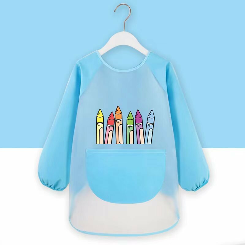 Фартук детский, с длинными рукавами, водонепроницаемый, для детского сада