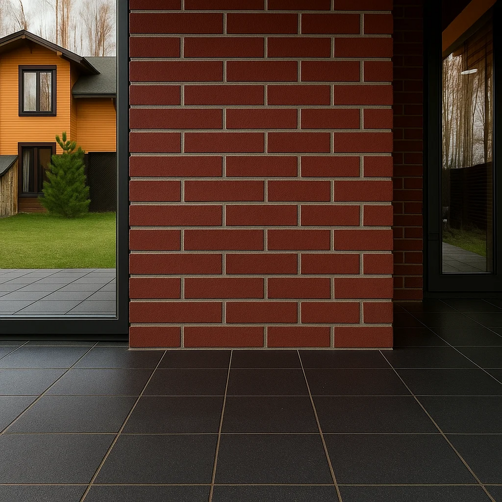 Плитка клинкерная "Насыщено-Коричневый ", для внешней и внутренней отделки, фактура Ф0, размер 250x70x4мм