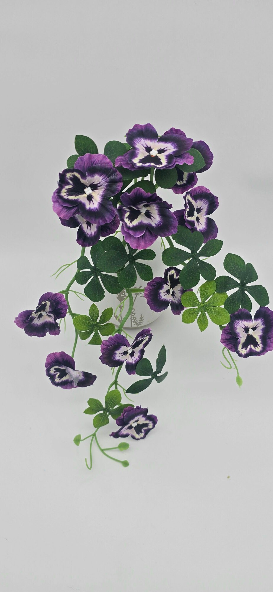 Искусственные цветы Holodilova "Анютины глазки", искусственный текстиль, 42 см