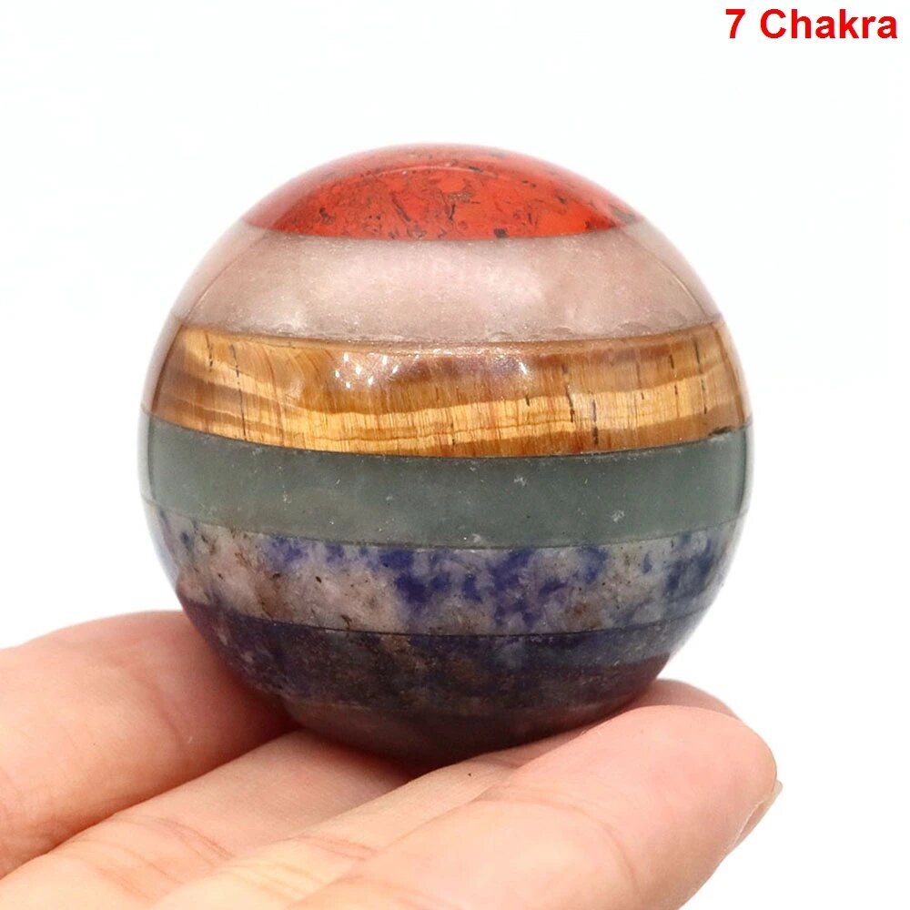 40 мм натуральные бриллианты, Исцеляющие кристаллы, сфера, массажный шар, кварц, агат, 7 чакр, минеральные драгоценные камни, образец, украшение для дома
