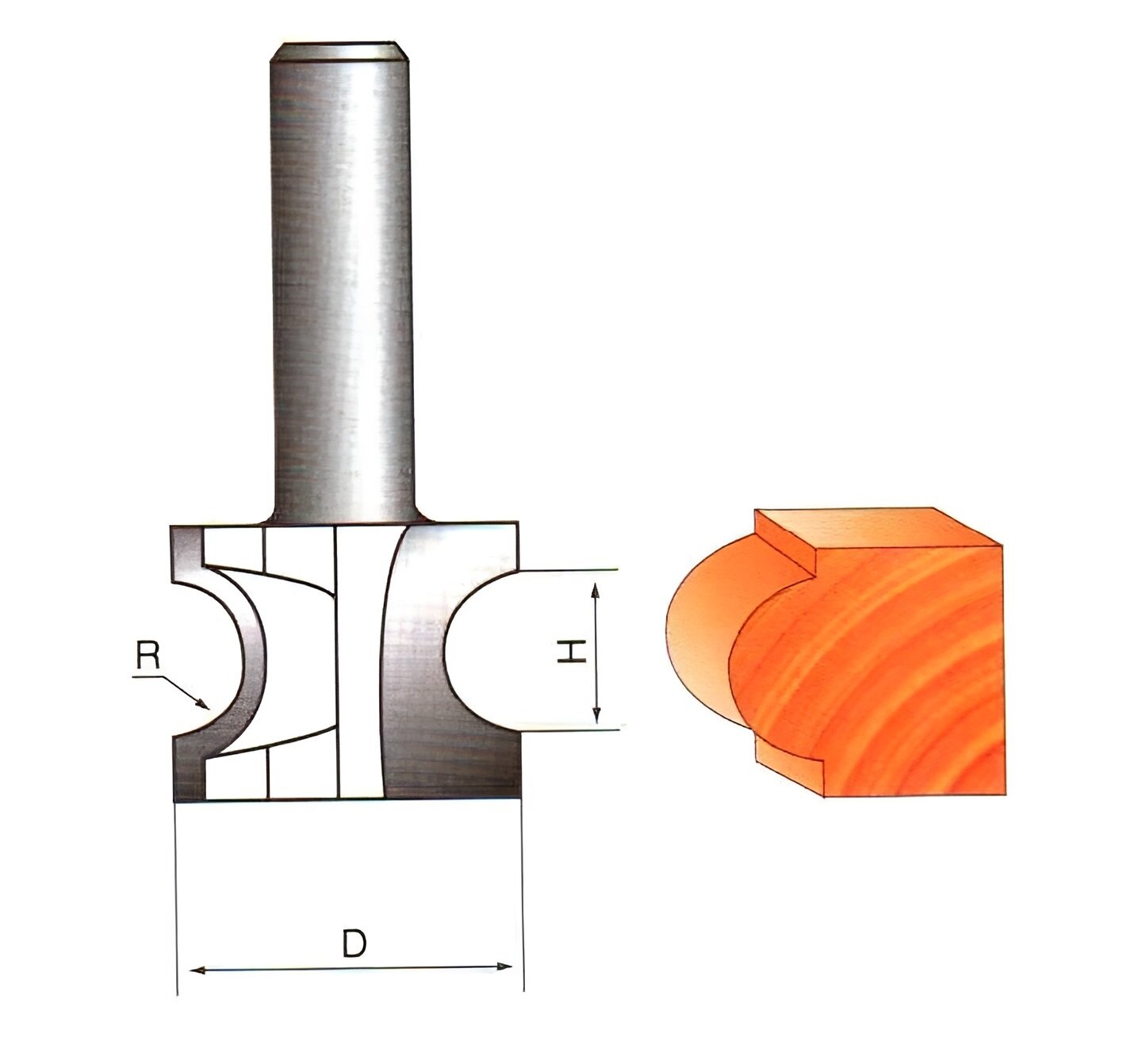 Фреза Globus 1014 D27 кромочная полустержневая