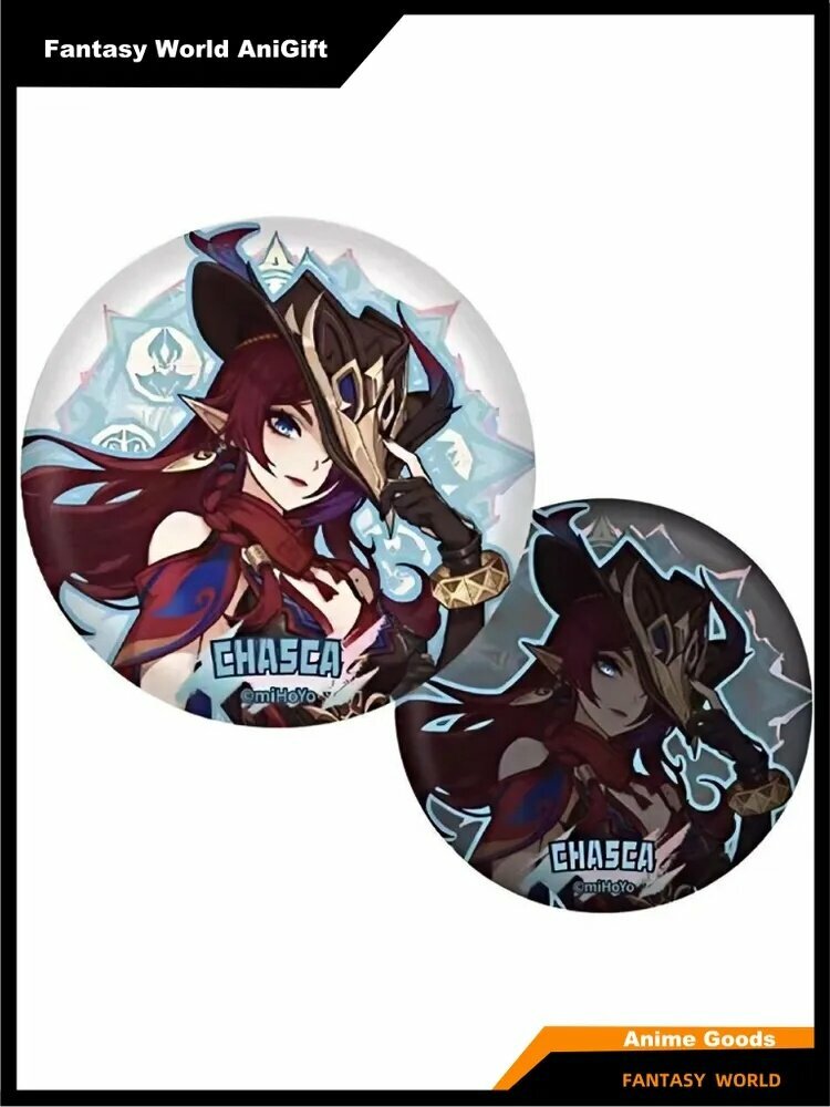 Геншин Импакт Часка miHoYo / Genshin Impact Chasca Reflective badges 75mm