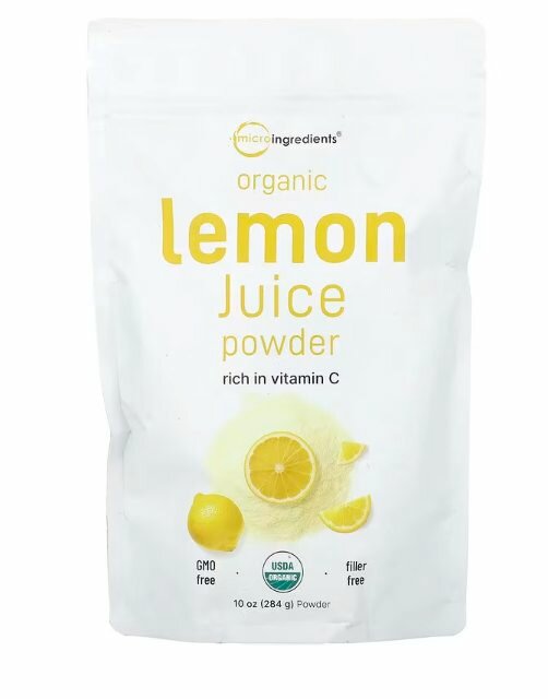 Micro Ingredients, Органический лимонный сок в порошке, 284 г