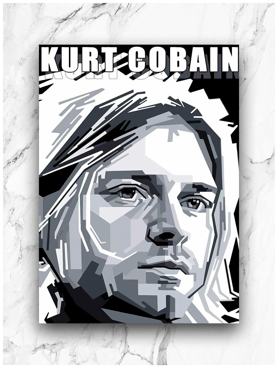 Картины для интерьера на холсте / Картина 30 х 40 / Курт Кобейн