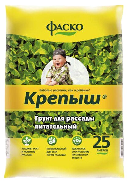 Грунт для рассады 25л Крепыш 4/60 Фаско