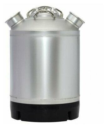 Емкость промывочная (кега) 10 л на 2 фитинга из нержавеющий стали