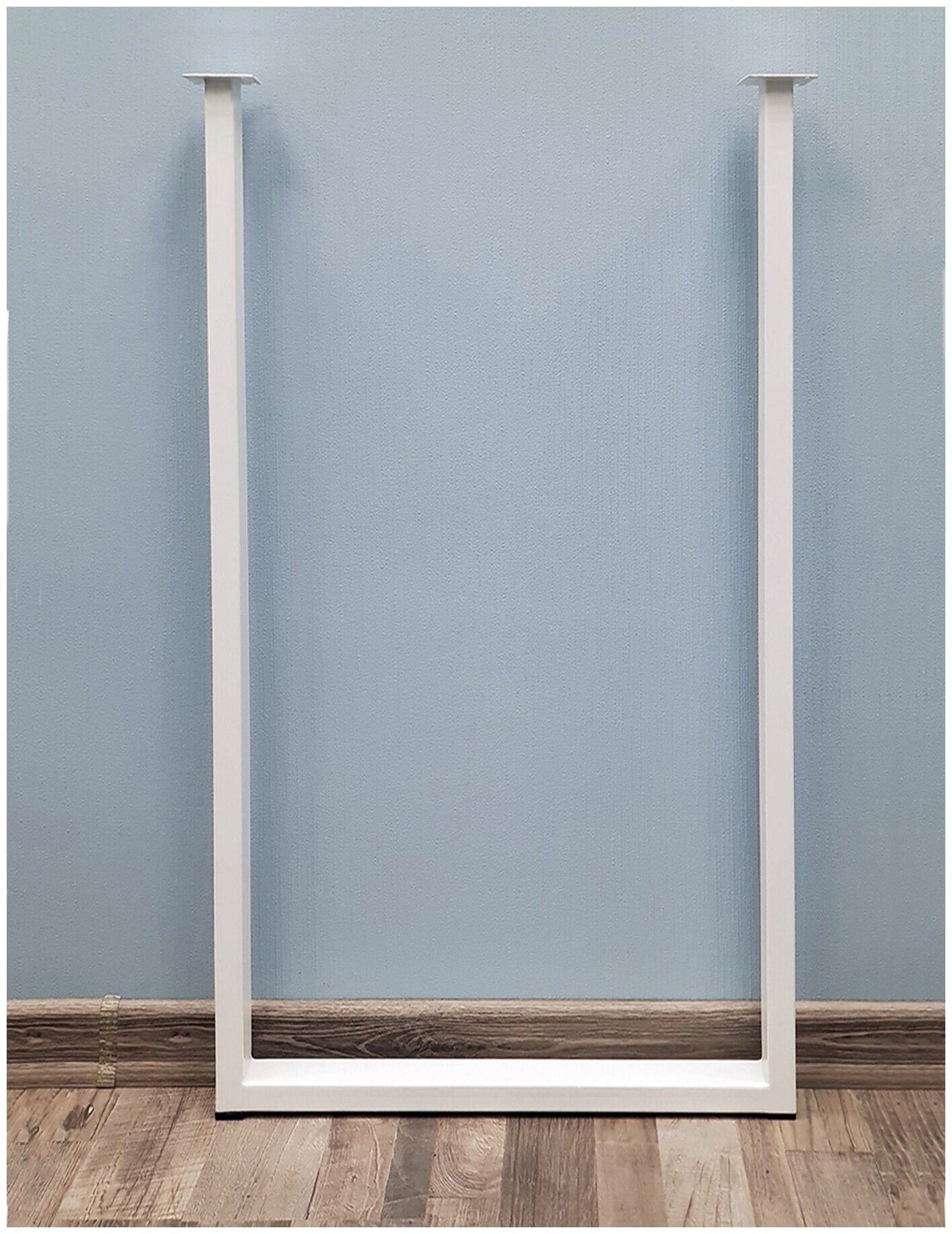 Подстолье для стола белое 950 550 50 мм П образное металлическое барное Лофт 1 шт.