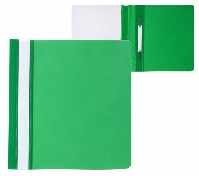 Папка-скоросшиватель Calligrata, А5, 180 мкм, зелёная, прозрачный верх