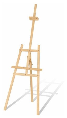 Мольберт напольный из сосны Лира, 55×170х120 см, высота холста до 120 см, BRAUBERG ART CLASSIC