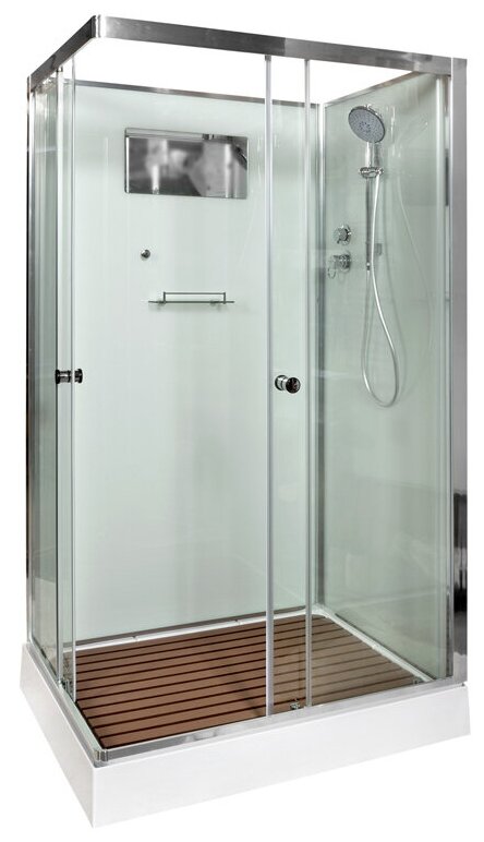 Душевая кабина DTO без крыши с низким поддоном, прозрачное стекло, 120х90х208 см, серия K,