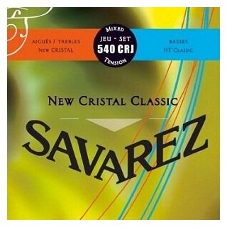 540CRJ New Cristal Classic Комплект струн для классической гитары, смешанное нат, посеребр, Savarez
