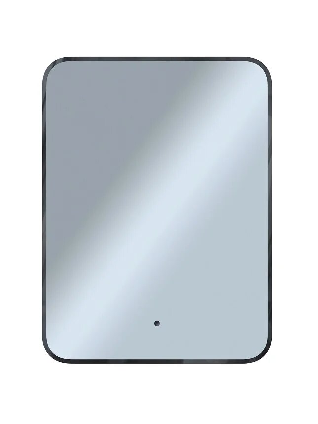Зеркало 1MarKa Форма Софт (Shape Soft) 60x80 со светодиодной подсветкой, 60 см, черное, зеркало настенное в ванную, в современном стиле