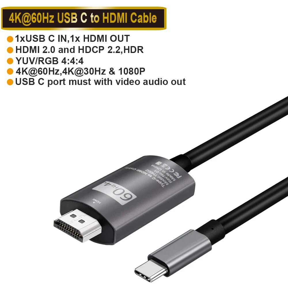 USB C 3.1 к HDMI 4K кабель Ugreen