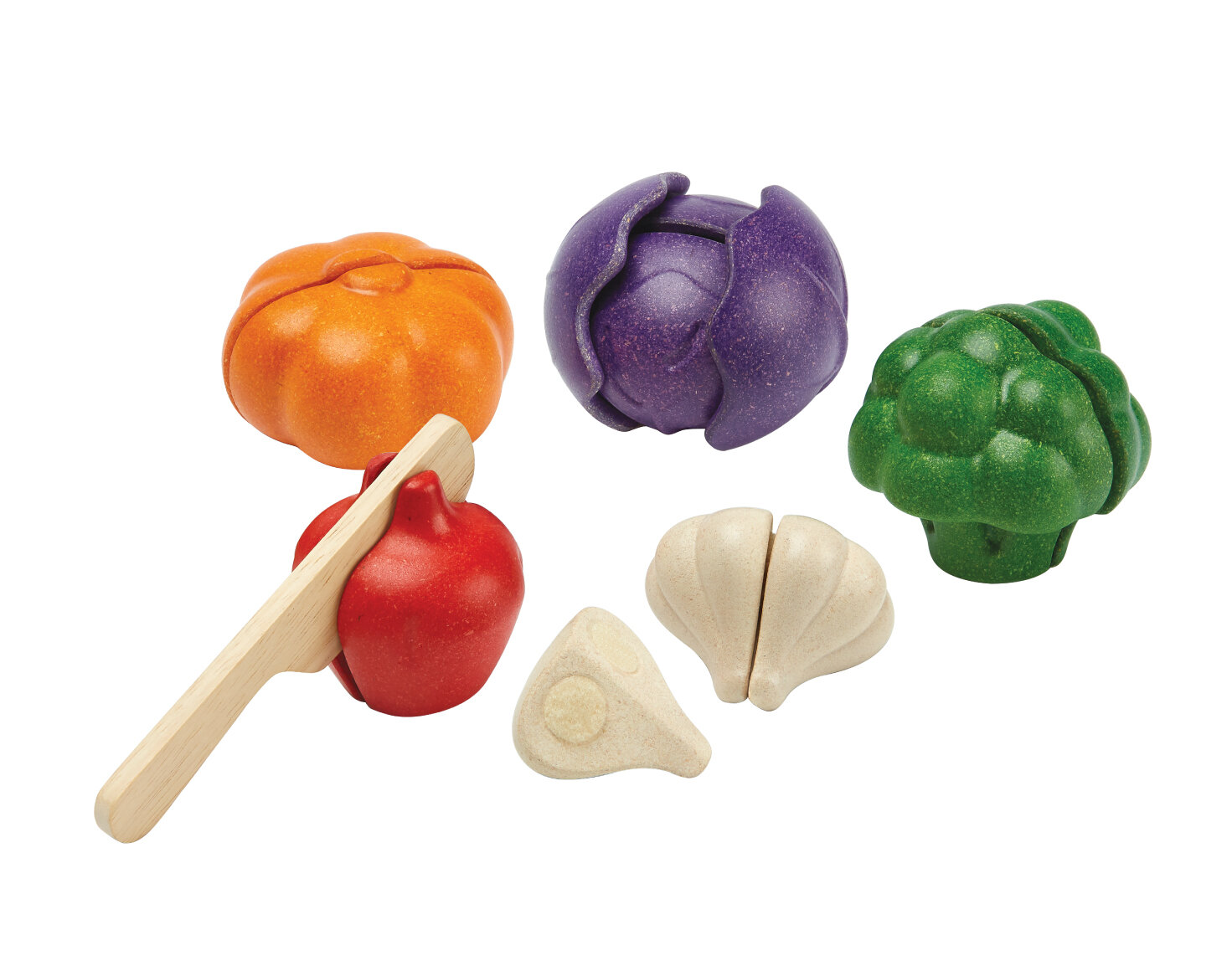 Игровой набор из фигурок Plan Toys Нарежь овощи, серия KITCHEN, дерево