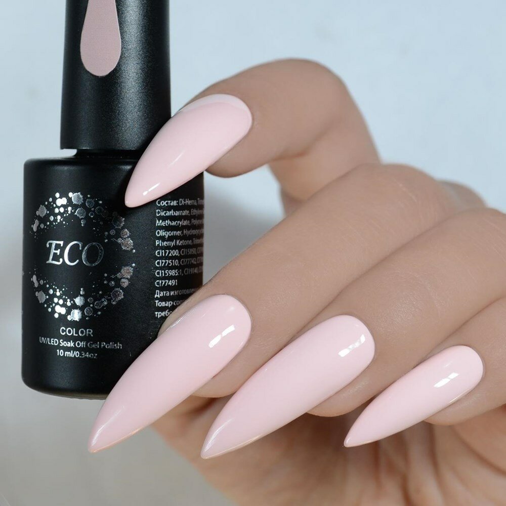 Гель-лак для ногтей ТМ ECO №13 Основная (шеллак), пудровый, 10мл