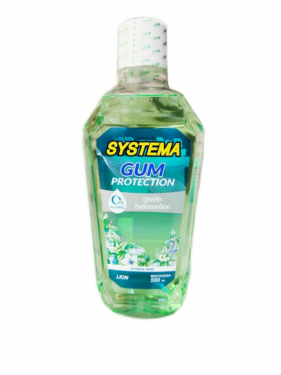LION "Система" Ополаскиватель для полости рта 500мл Японские травы (Japanese Herbs)