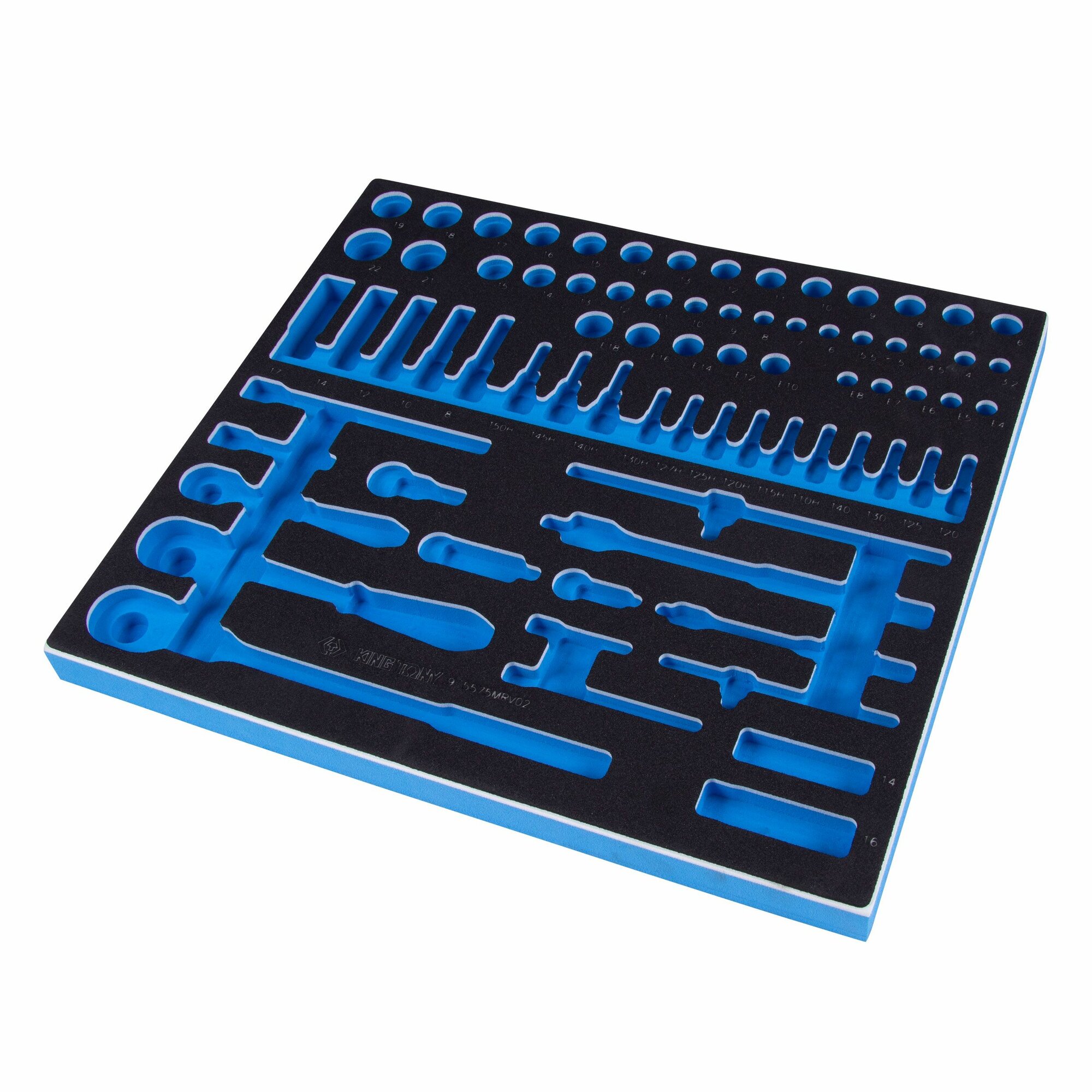 KING TONY Ложемент для набора торцевых головок 1/4"&3/8" с принадлежностями 9-5575MRV02, EVA 85819132B