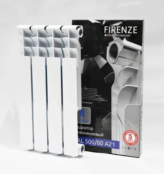 Радиатор алюминиевый FIRENZE AL 500/80 A21 (4 секции),