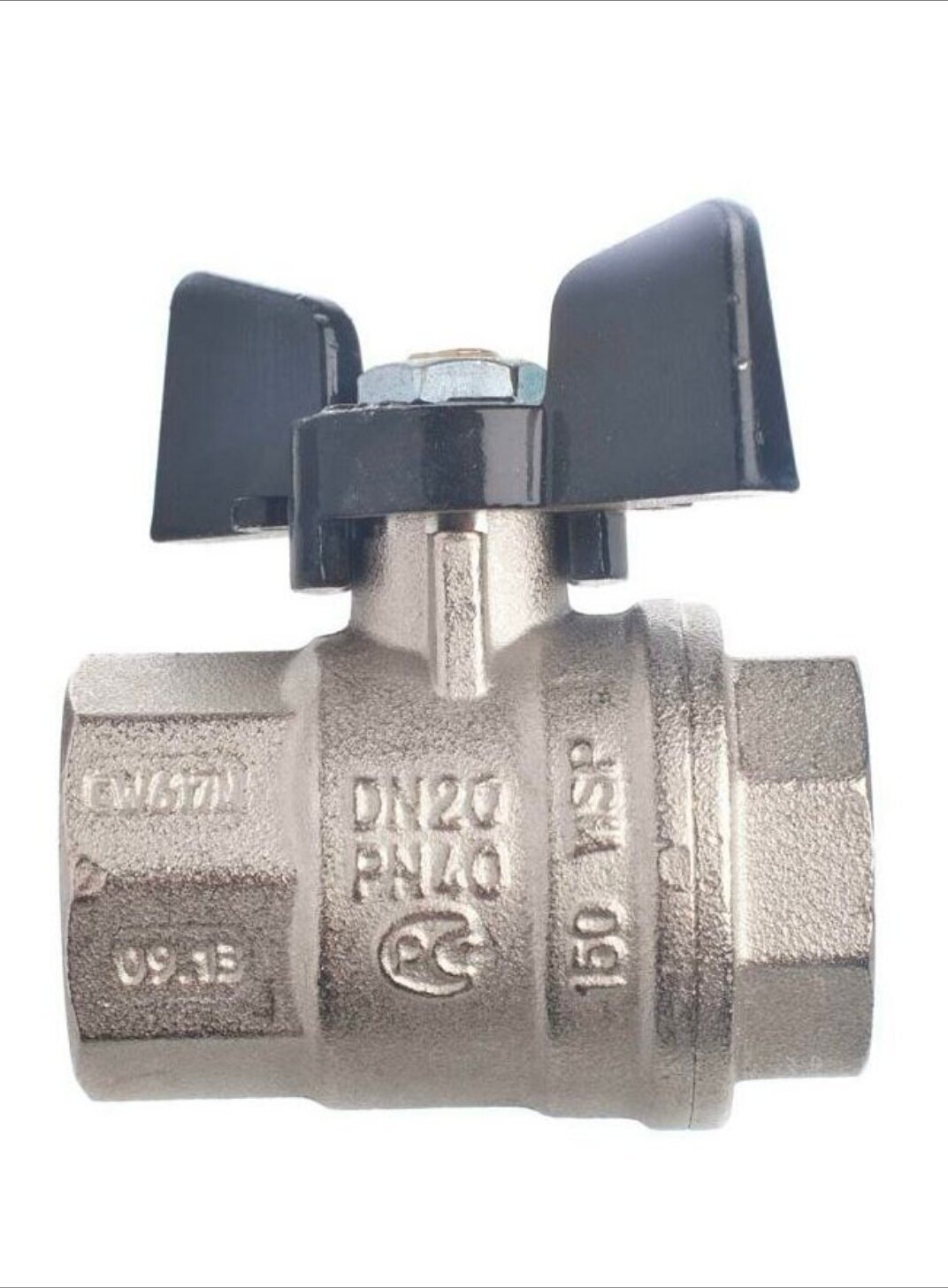 Кран шаровой 3/4' вн/вн бабочка BUGATTI серия OREGON 302 (Италия)