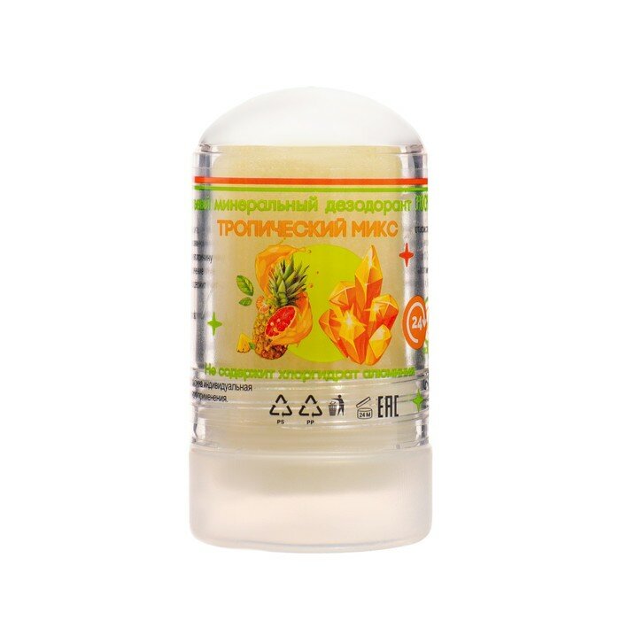 Минеральный дезодорант Secret Beauty натуральный, "Тропический микс" 60 г