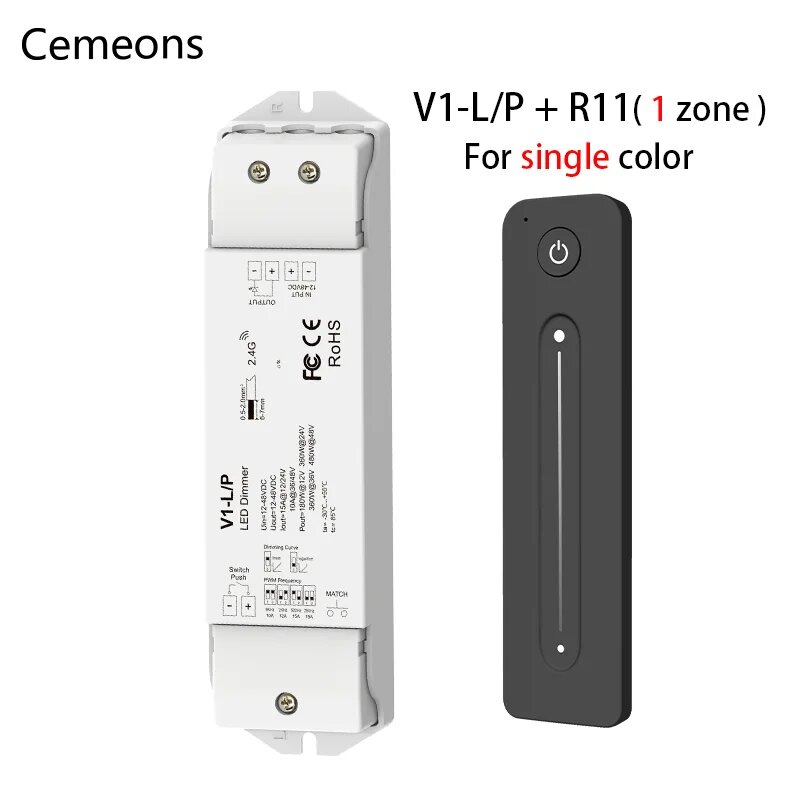 Беспроводной диммер V1-L/P для светодиодной ленты V1-LP and R11