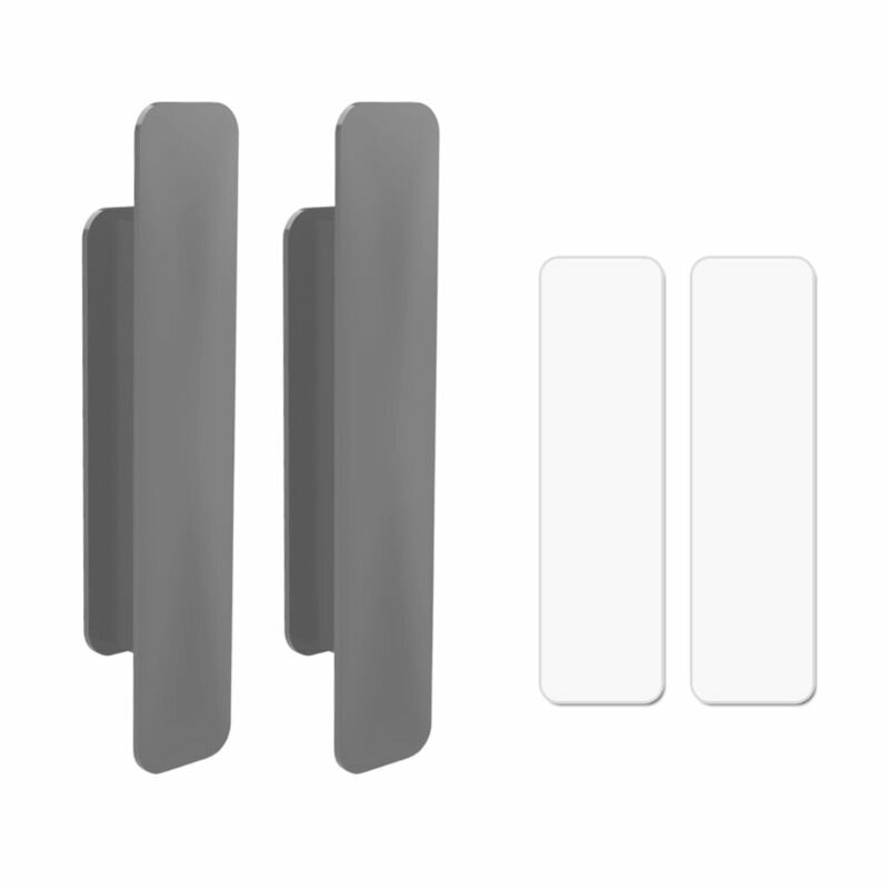 1 комплект из 2 самоклеящихся ручек для дверей шкафа без перфорации, 2-светло-серый