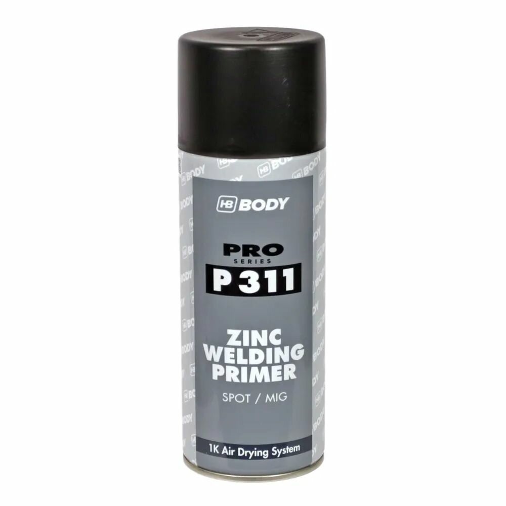 Грунт токопроводящий HB BODY P311 ZINC WELDING PRIMER, черный, аэрозоль, 400мл